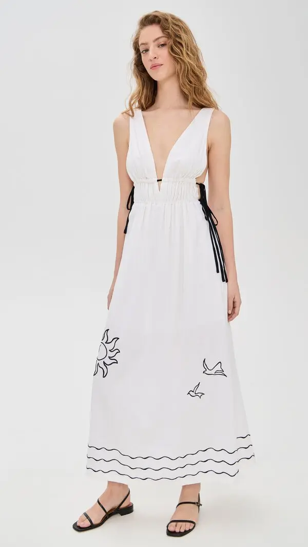 DRESS TO Iara Embroidered Maxi Dress