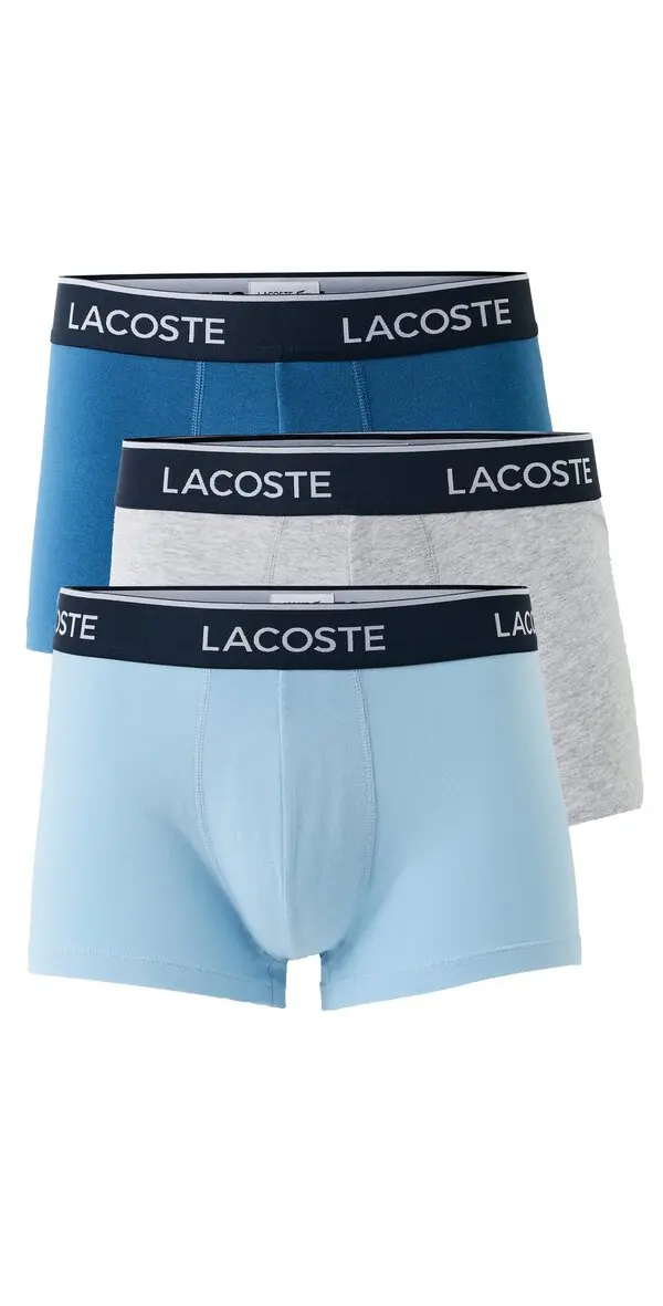 Lacoste Cotton Stretch Jersey Trunks 3 Pack - Multi