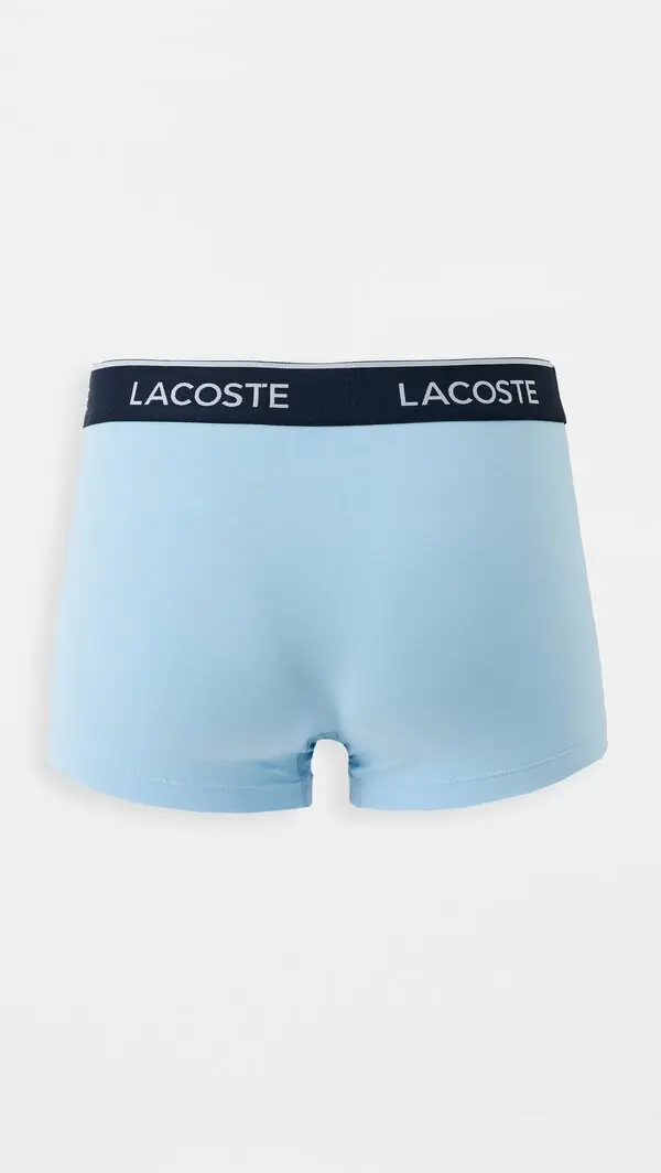 Lacoste Cotton Stretch Jersey Trunks 3 Pack - Multi