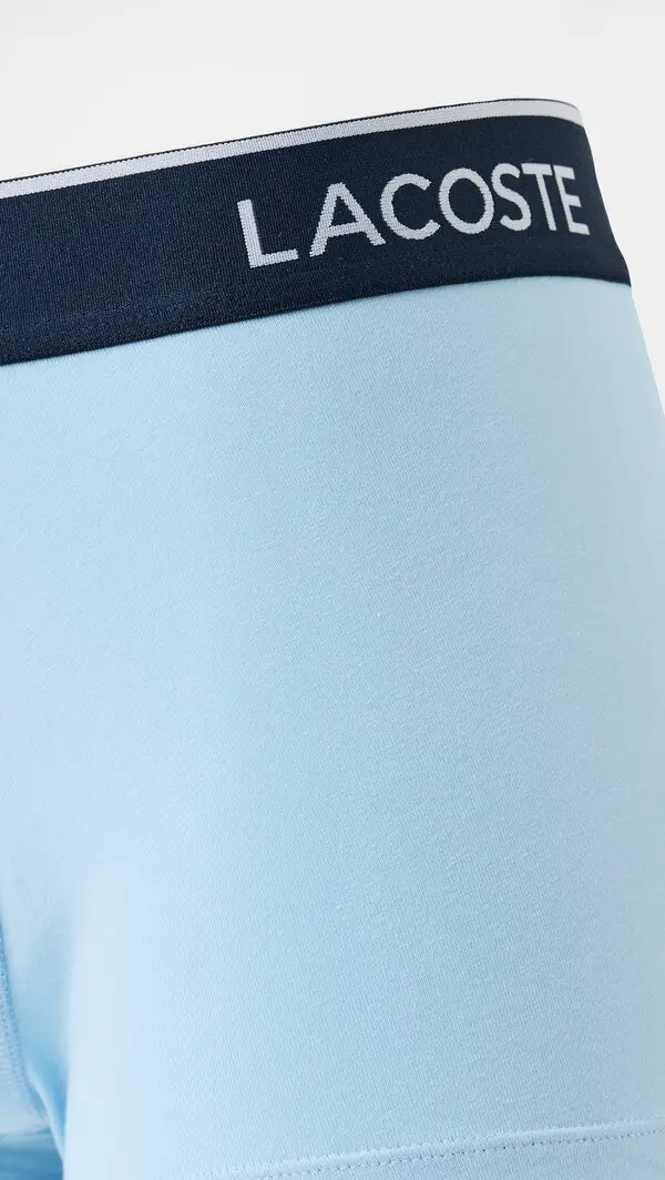 Lacoste Cotton Stretch Jersey Trunks 3 Pack - Multi