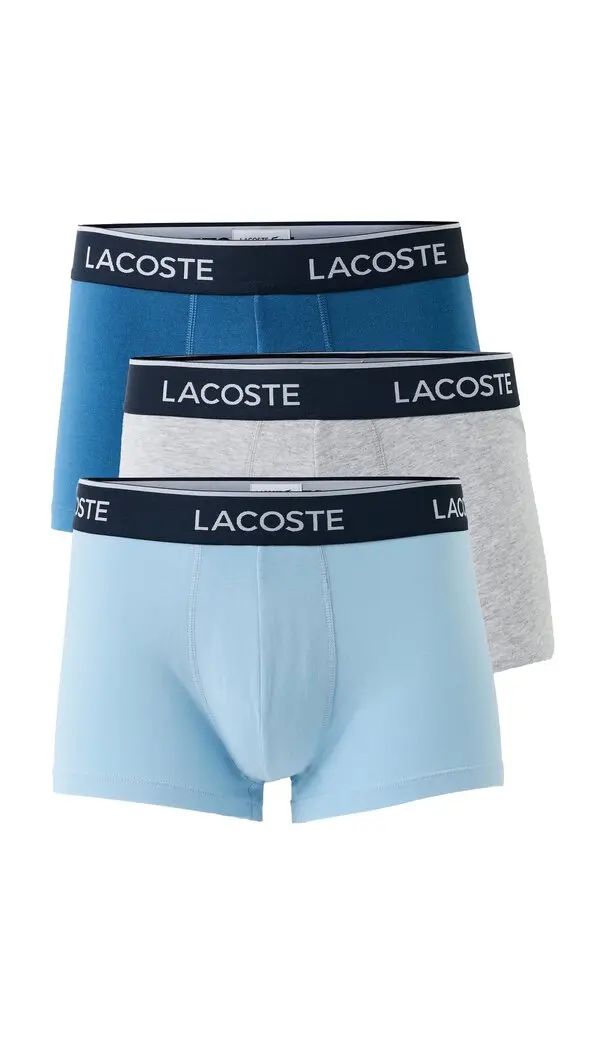 Lacoste Cotton Stretch Jersey Trunks 3 Pack - Multi