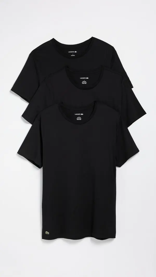 Lacoste Cotton Undershirt Crew Tee 3 Pack