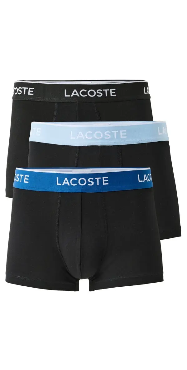 Lacoste Cotton Stretch Jersey Trunks 3 Pack - Multi