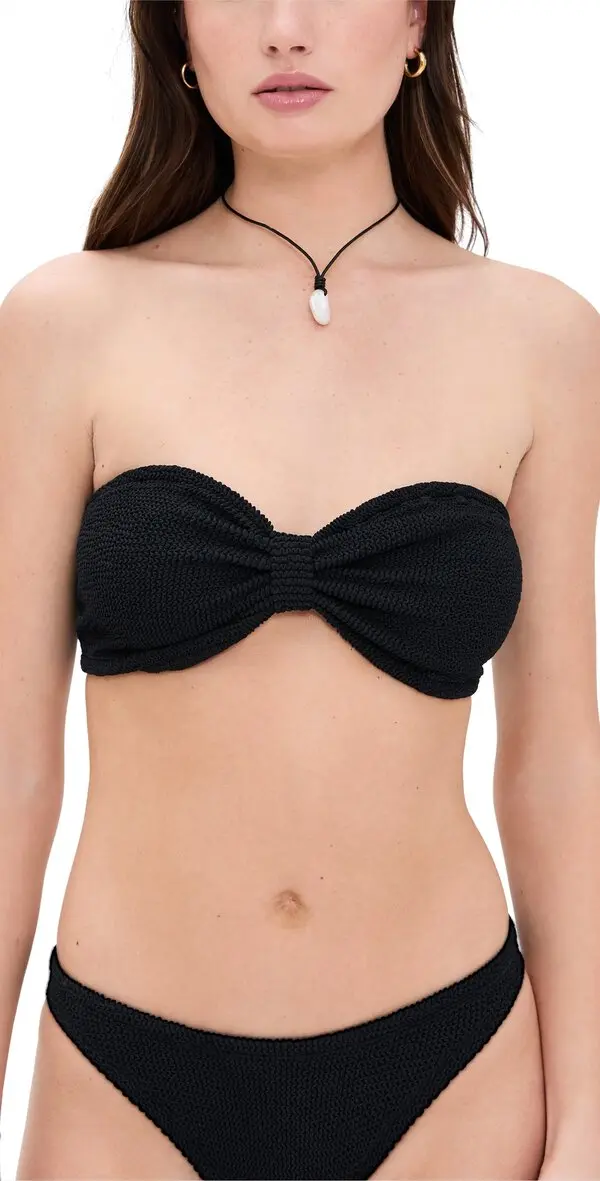 Hunza G Jean Bikini Top - Black