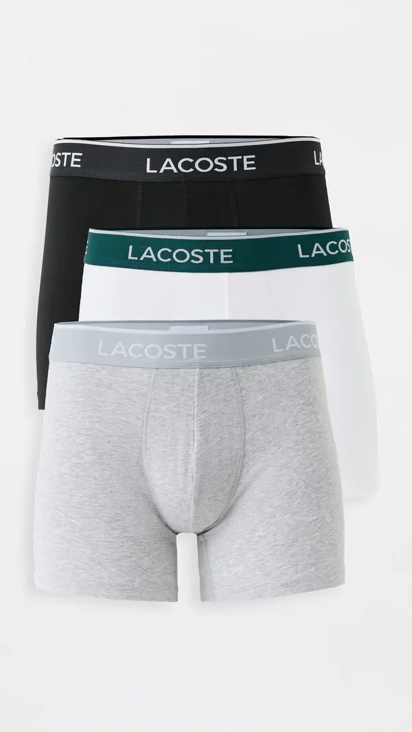 Lacoste Cotton Stretch Jersey Boxer Briefs 3 Pack - Multi
