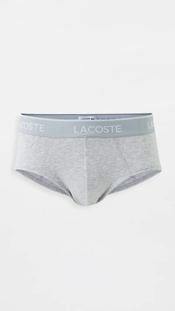 Lacoste Cotton Stretch Jersey Briefs 3 Pack - Multi