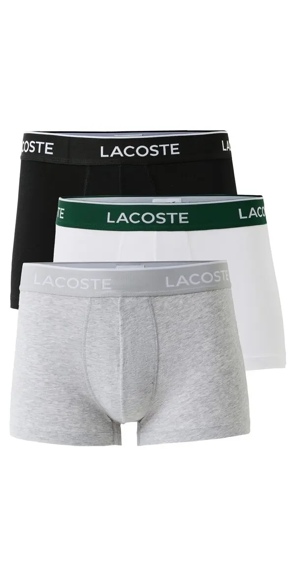 Lacoste Cotton Stretch Jersey Trunks 3 Pack - Multi