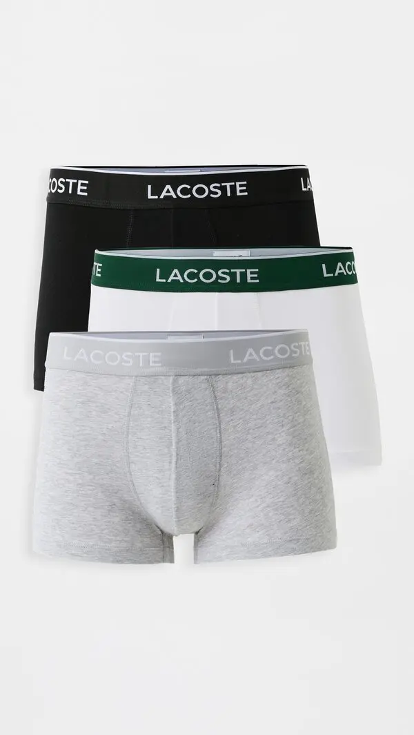Lacoste Cotton Stretch Jersey Trunks 3 Pack - Multi