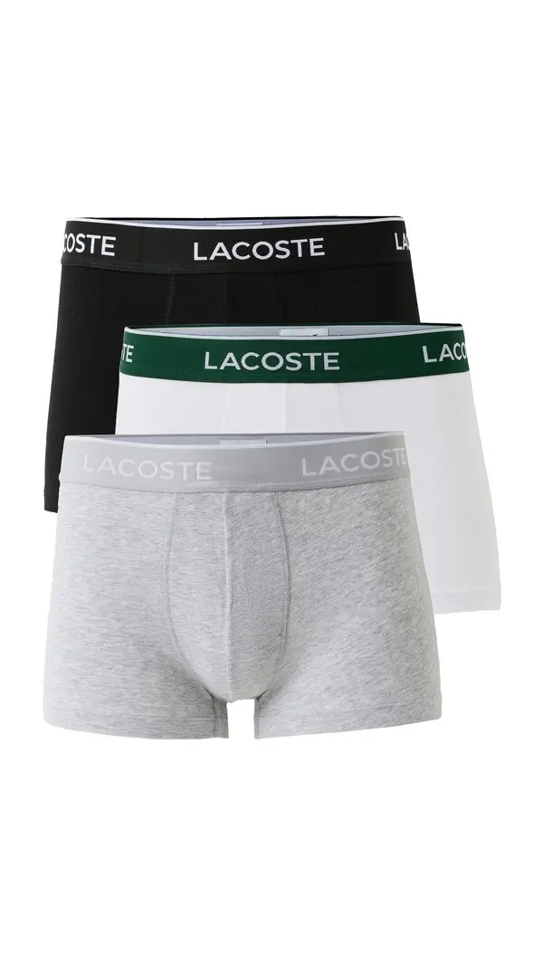 Lacoste Cotton Stretch Jersey Trunks 3 Pack - Multi