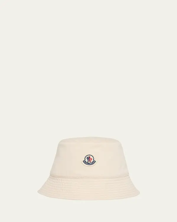Moncler Logo Patch Bucket Hat - Natural