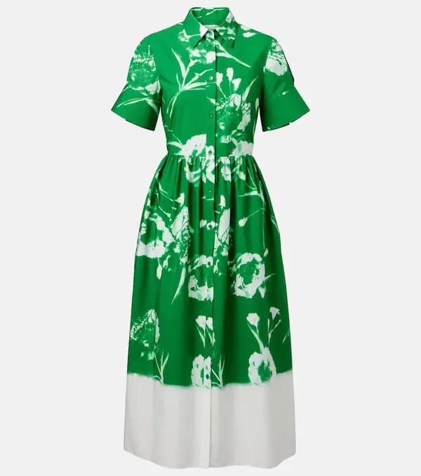 slim fit dress slacks Erdem – Erdem Floral Motif Midi Dress in Barcelona or Shop Online Mujer  721-000302 01 main image 0