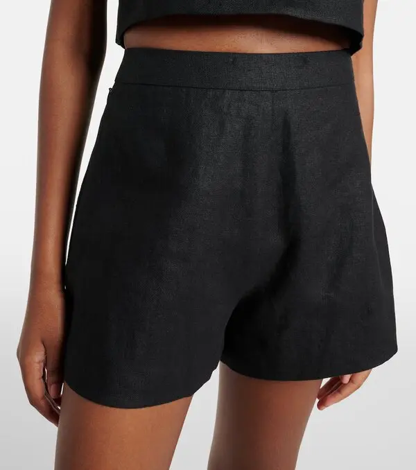 Posse Perri Linen Shorts - Black