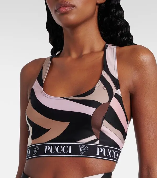 Emilio Pucci Printed Sports Bra - Multicoloured