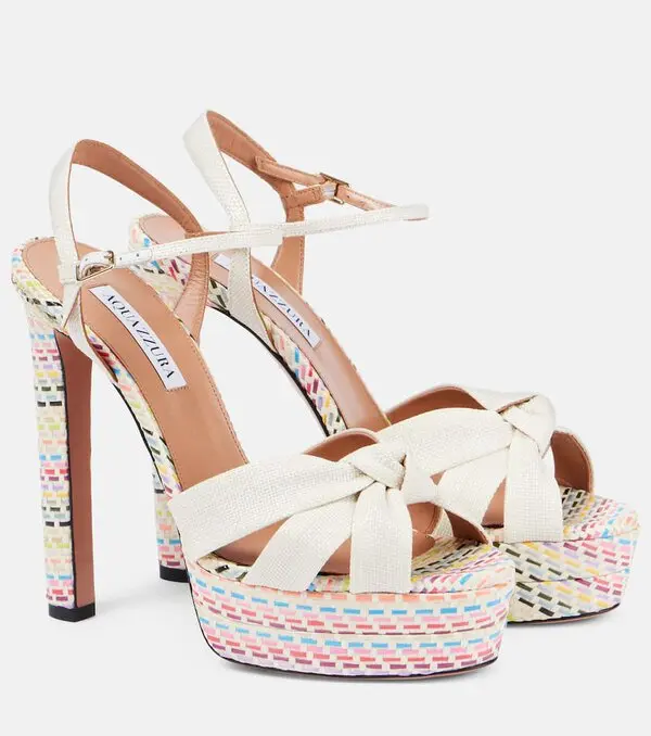 AQUAZZURA Divine 130 Platform Sandals - Multicoloured