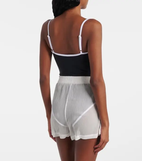 Jade Swim Sheer High-rise Shorts - White