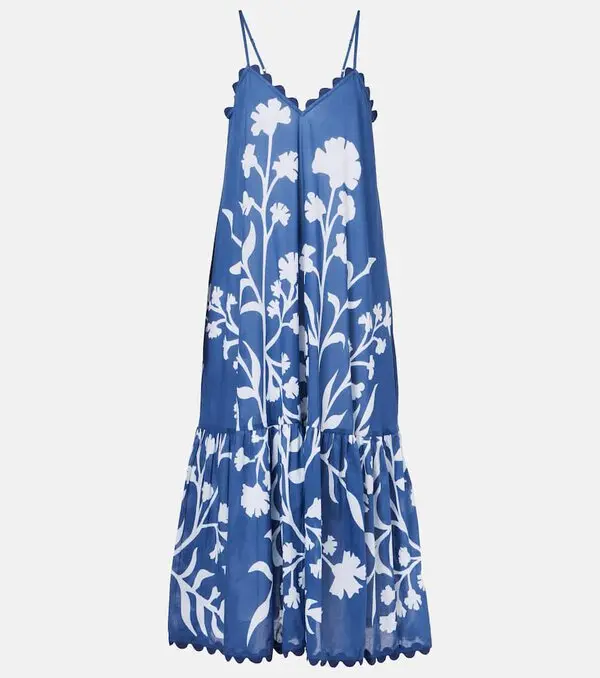 JULIET DUNN Printed Maxi Dress - Blue