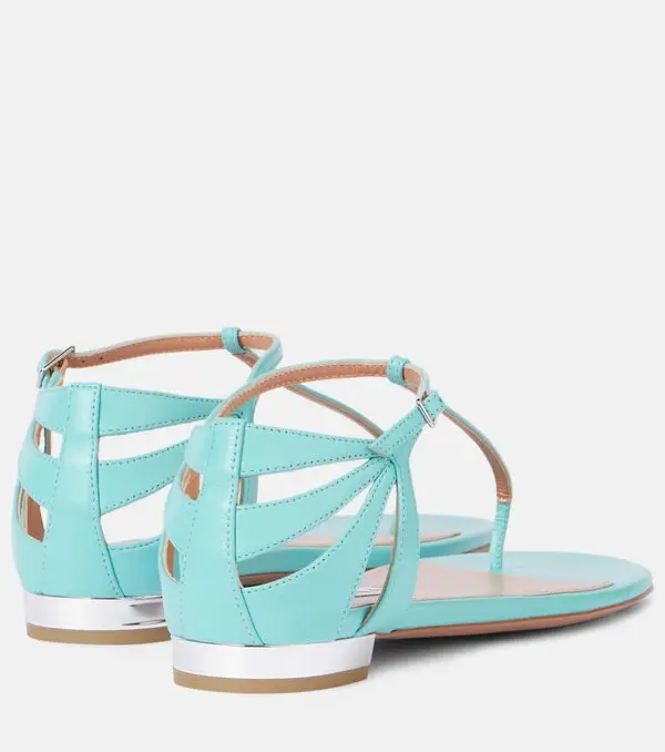 AQUAZZURA Leather Sandals - Blue