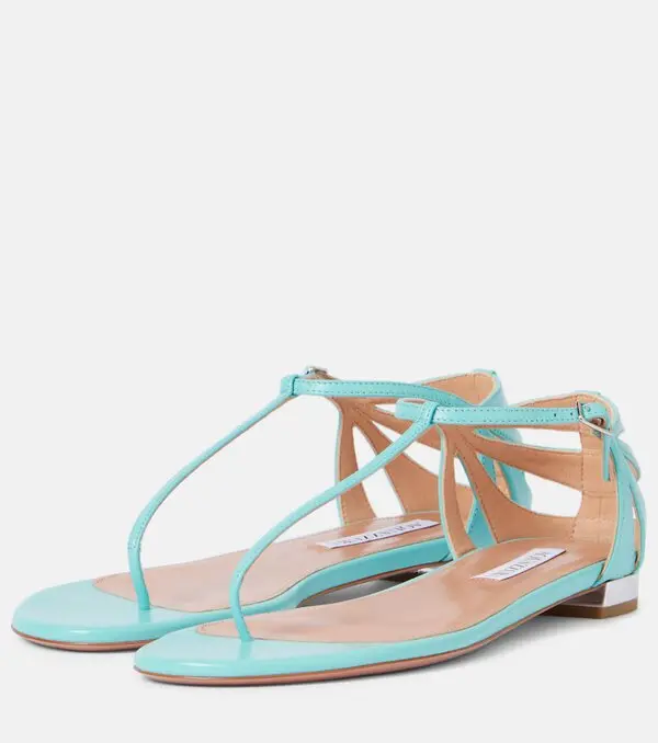 AQUAZZURA Leather Sandals - Blue