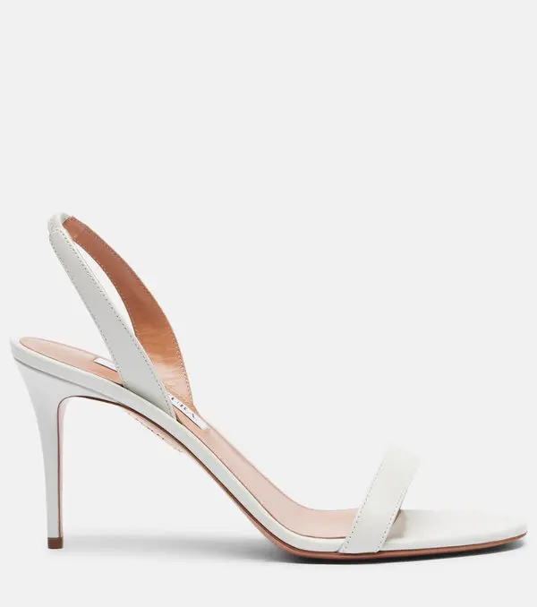 AQUAZZURA Leather Sandals - White