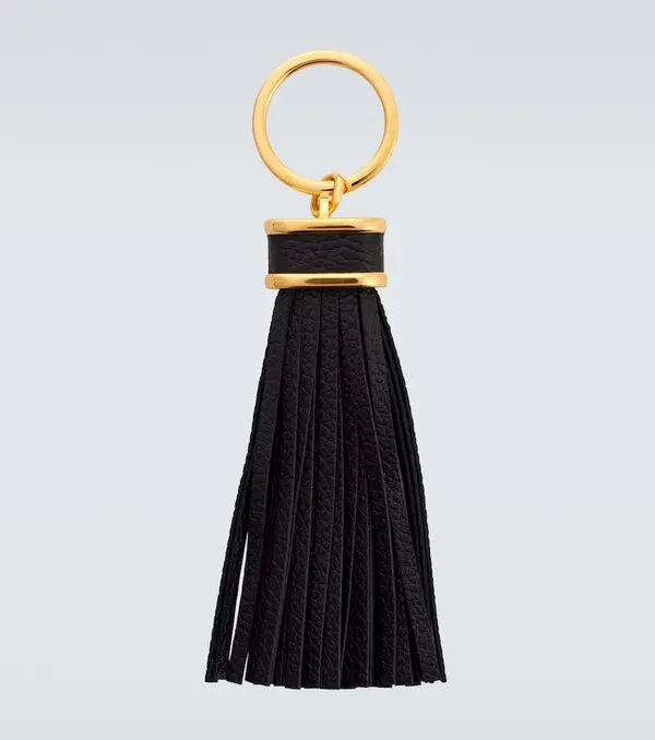 TOM FORD Tasseled Leather Keychain - Black