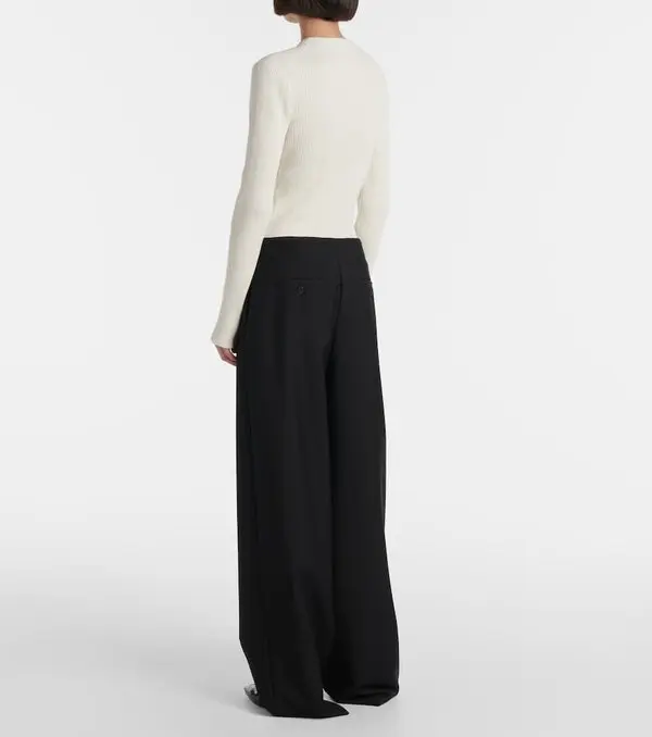 RÓHE Wool And Mohair Wide-leg Trousers