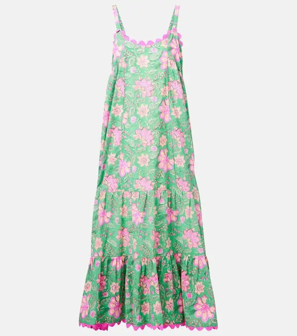 JULIET DUNN Printed Cotton Maxi Dress - Multicoloured