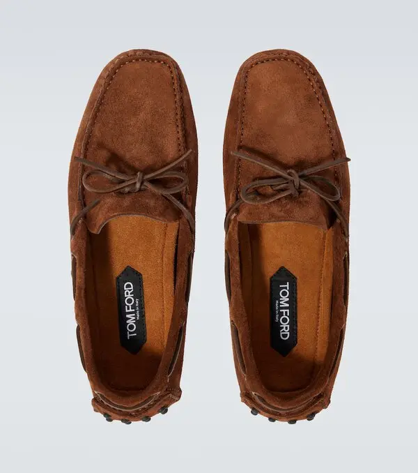 TOM FORD Rod Suede Driving Shoes - Brown
