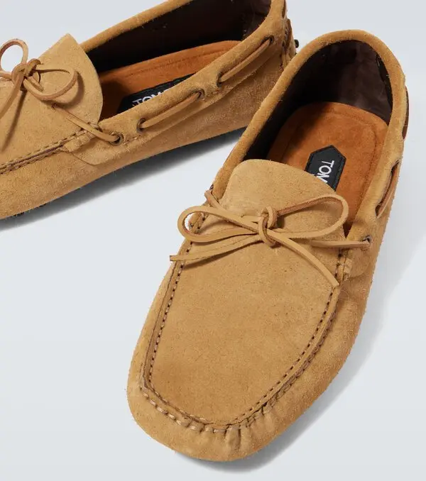 TOM FORD Suede Driving Shoes - Beige
