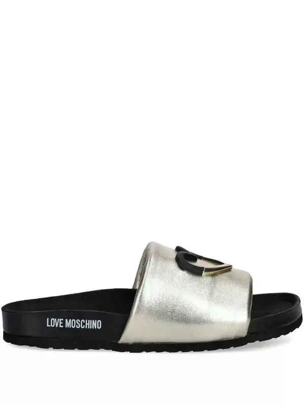 Moschino Metallic Slides