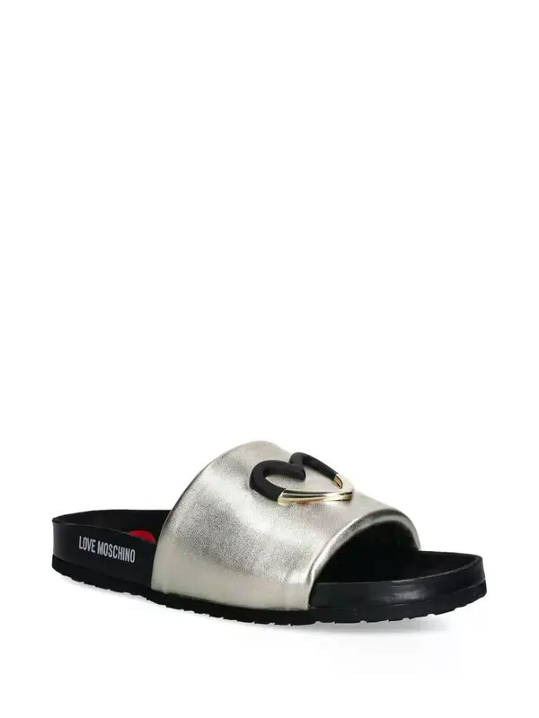 Moschino Metallic Slides