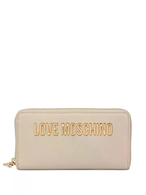 Moschino Logo-lettering Wallet - Neutrals