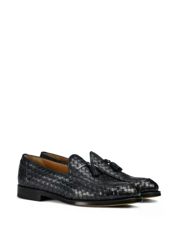 DOUCAL'S Woven Leather Loafers