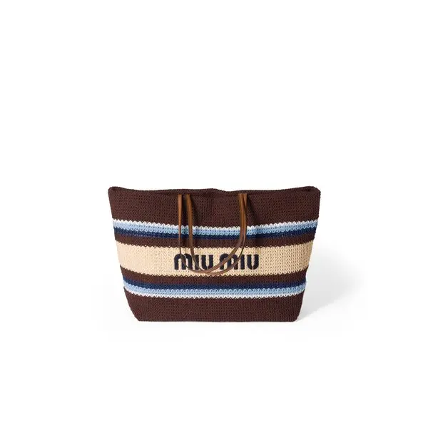 Miu Miu Raffia-effect Woven Tote