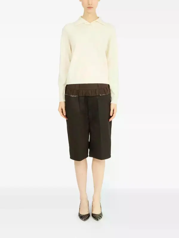 MAISON MARGIELA Wool Polo Top - Neutrals