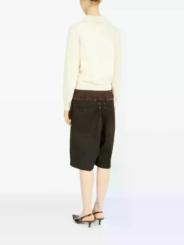 MAISON MARGIELA Wool Polo Top - Neutrals