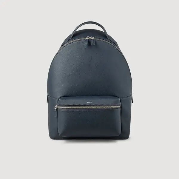 Sandro Saffiano-effect Reconstituted Leather Backpack - Fonte