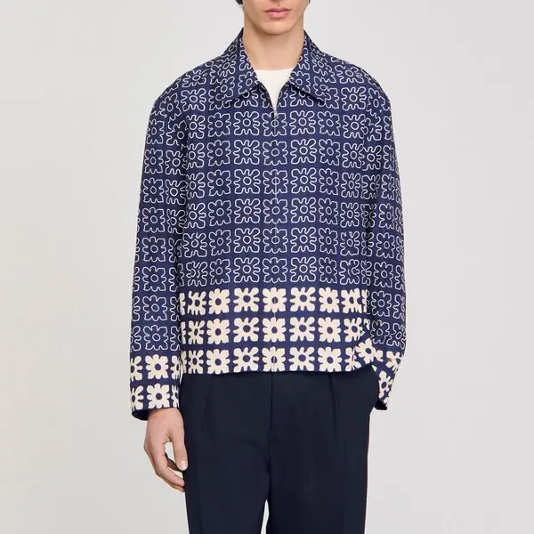 Sandro Floral Print Jacket