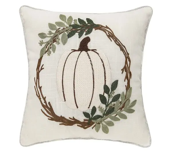 VALERIE PARR HILL White Pumpkin Wreath Pillow Valerie - One-color