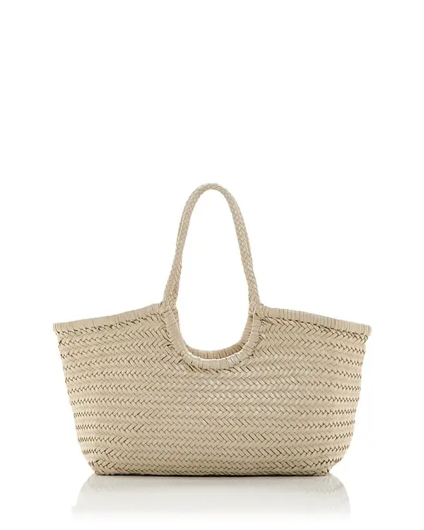 Dragon Diffusion Nantucket Leather Basket Bag - Pearl