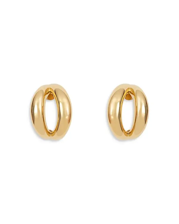 NINA GORDON Via Small Open Circle Stud Earrings - Gold