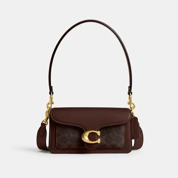 COACH Tabby Shoulder Bag 20 In Signature Canvas - Brass/maple