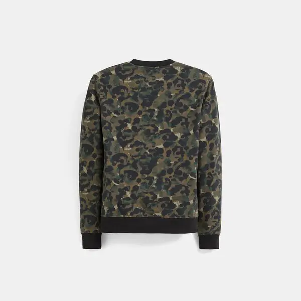 COACH® Restored Camo Print Crewneck