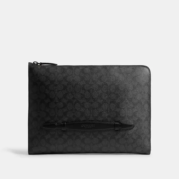 COACH Laptop Case In Signature Canvas