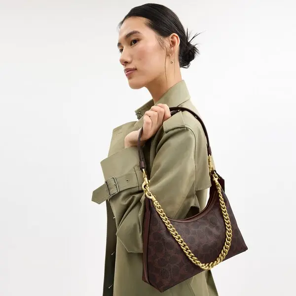 COACH Juliet Shoulder Bag 25 In Signature Canvas - B4/maple Maple