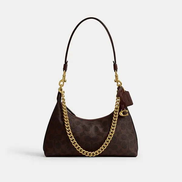 COACH Juliet Shoulder Bag 25 In Signature Canvas - Brass/maple Maple