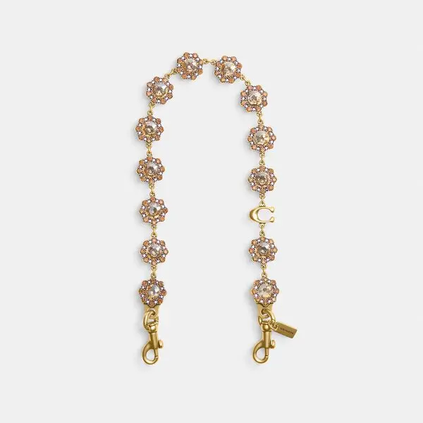 COACH Short Jewelry Chain Strap - Brass/yellow Multi