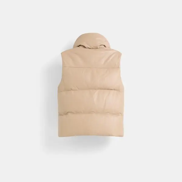 COACH® Restored Leather Puffer Vest
