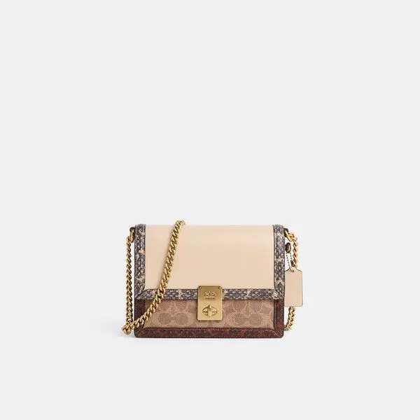 COACH Hutton Shoulder Bag - Brass/tan Ivory
