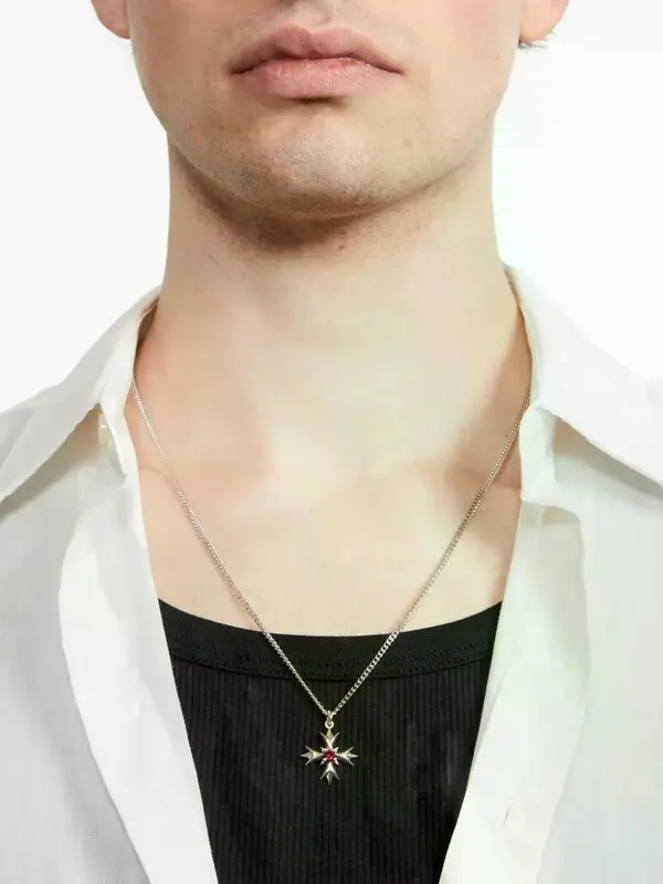 Emanuele Bicocchi Crest Charm Necklace - Silver