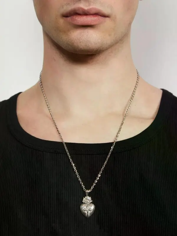 Emanuele Bicocchi Sacred Heart Necklace - Silver